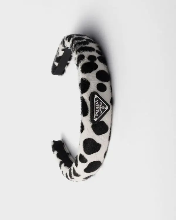 Prada Printed Calf Hair Headband