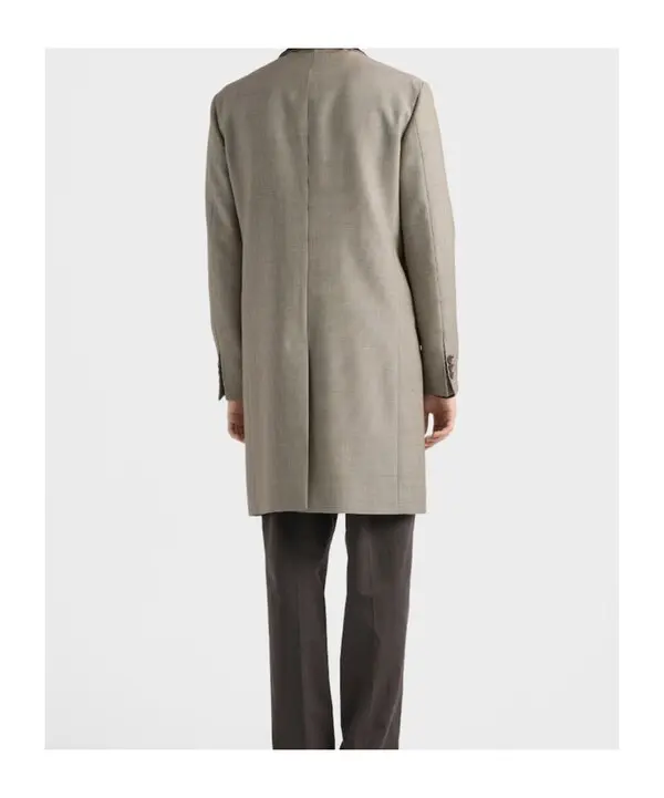 Prada Single-breasted Mohair Wool Coat