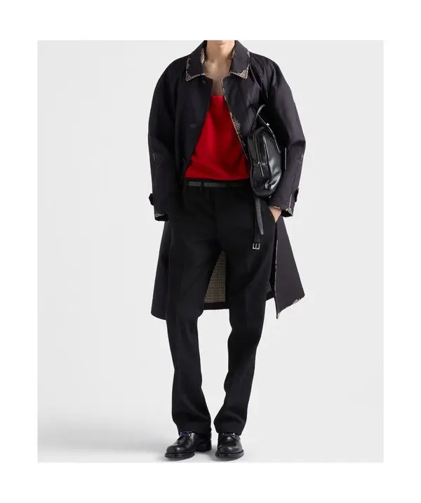 Prada Bonded Devore Cotton Coat