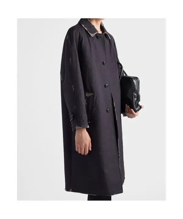 Prada Bonded Devore Cotton Coat