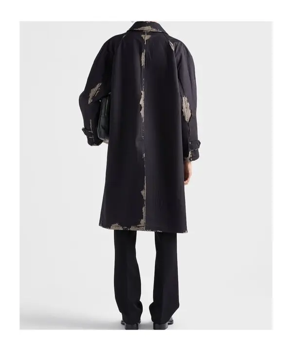 Prada Bonded Devore Cotton Coat