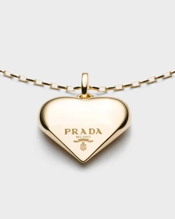 Prada Eternal Medium Pendant Necklace In Yellow
