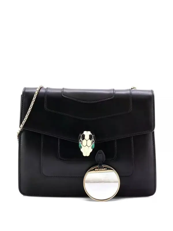 BVLGARI Serpenti Forever Square Leather Medium Shoulder Bag
