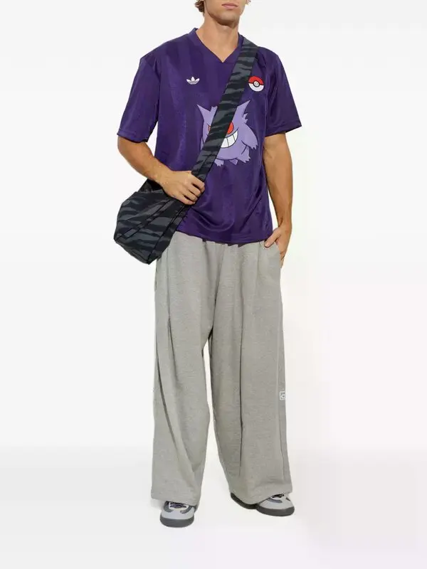 Adidas Adibreak Logo-patch Wide-leg Track Pants - Grey