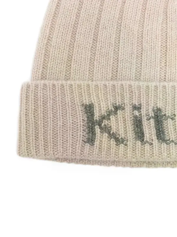 Kiton Logo-intarsia Ribbed Beanie Hat