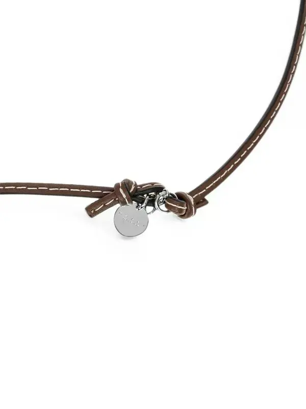 Marni Crystal-embellished Leaf-pendant Necklace