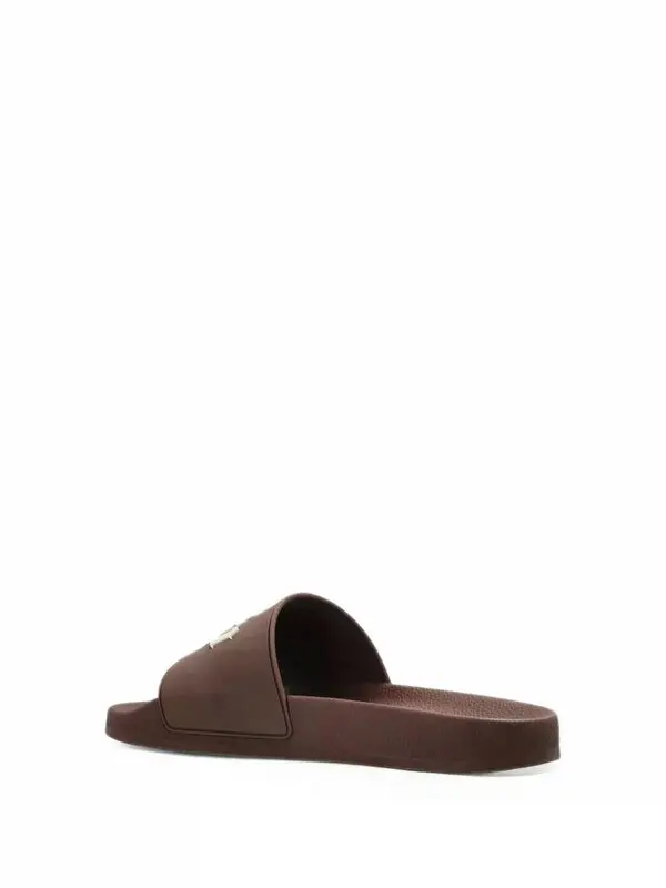 Palm Angels Logo-print Slides - Brown