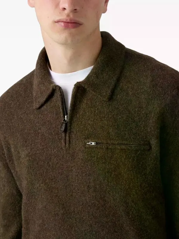 LEVI'S Boulder Collared Half-zip Polo Shirt - Brown
