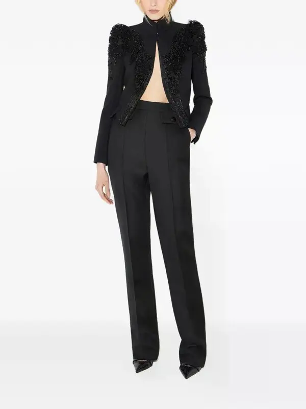 Elisabetta Franchi Double-layer Crêpe Jacket With Crystals