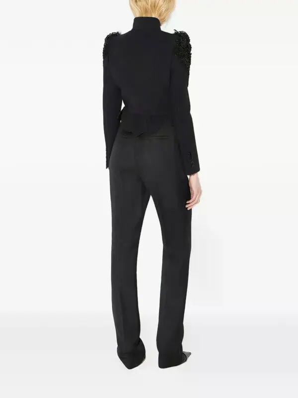 Elisabetta Franchi Double-layer Crêpe Jacket With Crystals