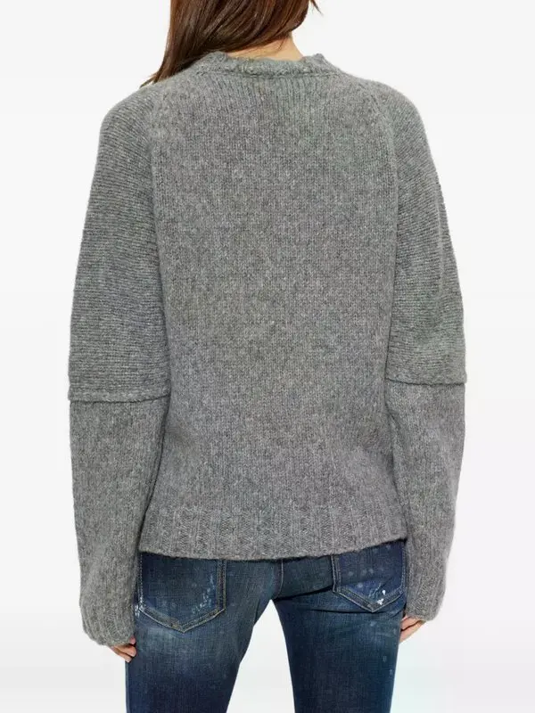 Dsquared2 Logo-patch Ribbed-knit Sweater