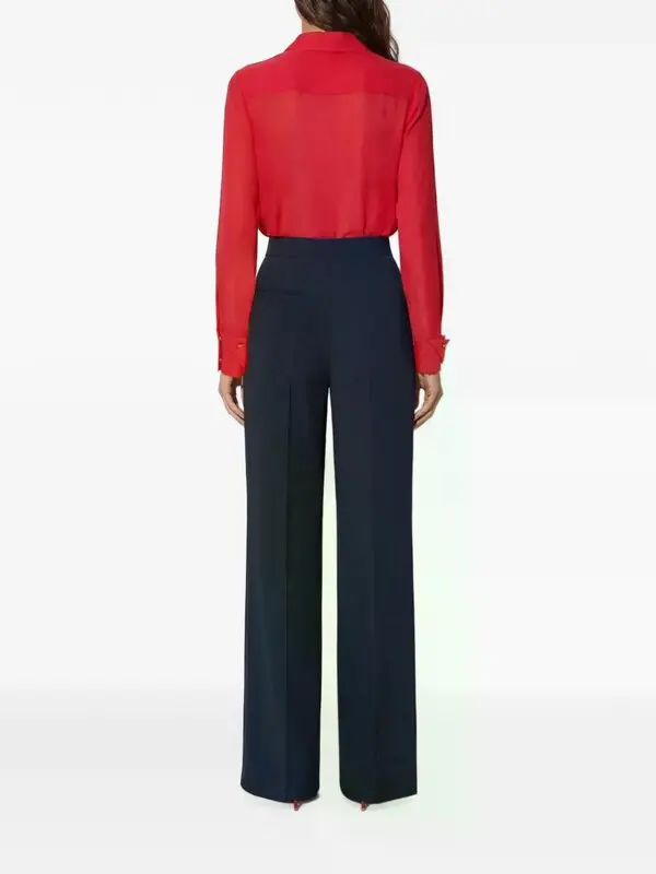 Elisabetta Franchi Lightweight Crêpe Fabric Trousers - Blue