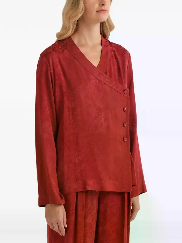 Malìparmi Damask Jacquard Wrap Shirt