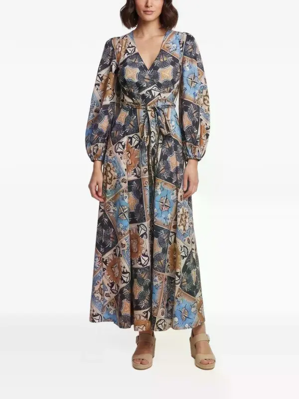 Zimmermann Alight Wrap Midi Dress - Blue