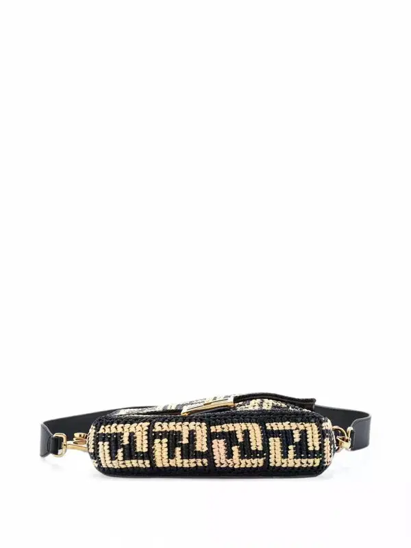 Fendi Baguette Nm Bag Zucca Raffia Medium Crossbody Bag