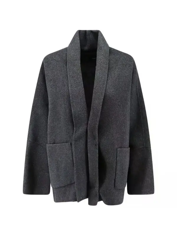 R2W Toni Shawl-collar Patch-pocket Jacket - Grey