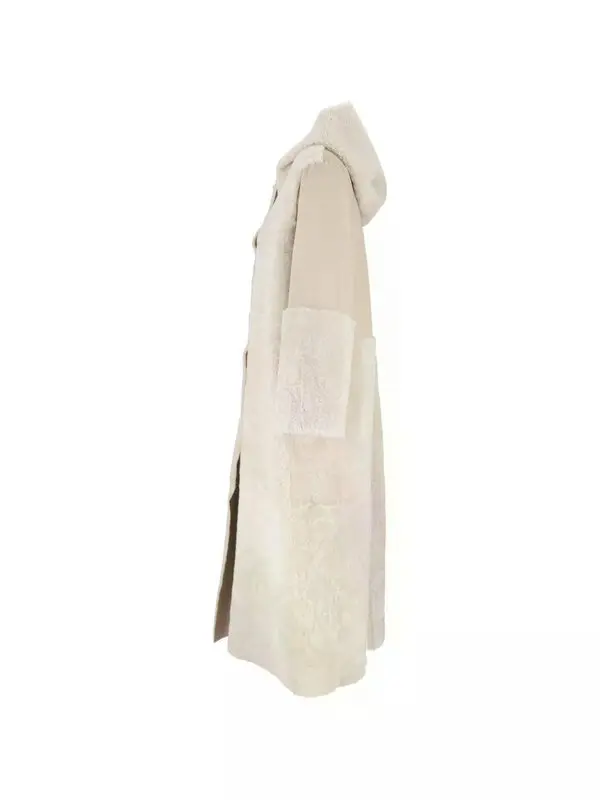 Antonelli Firenze Hooded Panelled Leather Coat