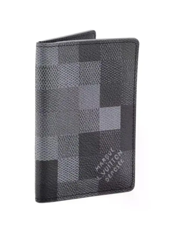 LOUIS VUITTON Pocket Organizer Damoflage Canvas Small Wallets
