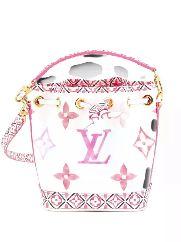 LOUIS VUITTON Noe Nm Handbag The Pool Monogram Watercolor Giant Nano Bucket Bag - Pink