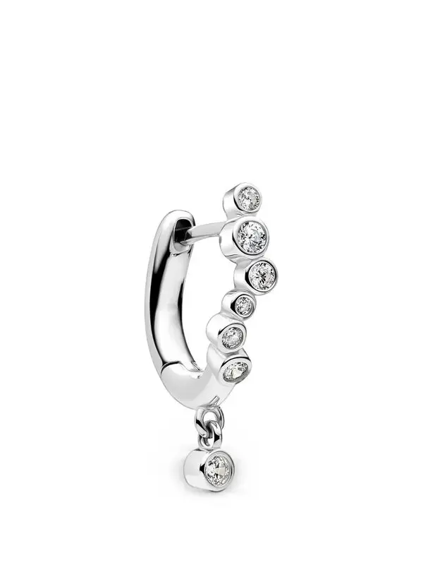 MARIA BLACK Nova Drop Huggie Single Earring - Silver