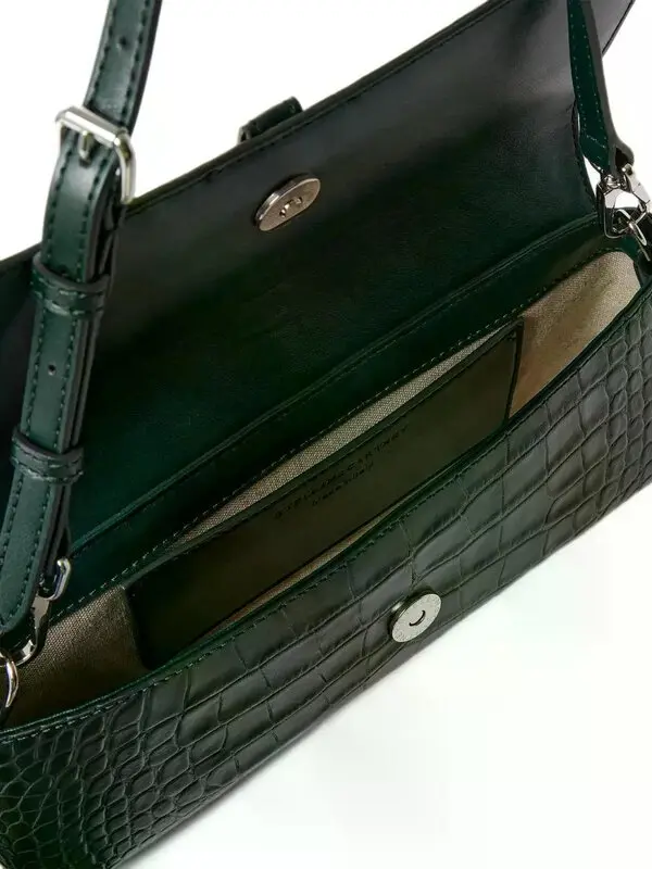 Stella McCartney Ryder Croc-embossed Pochette Shoulder Bag