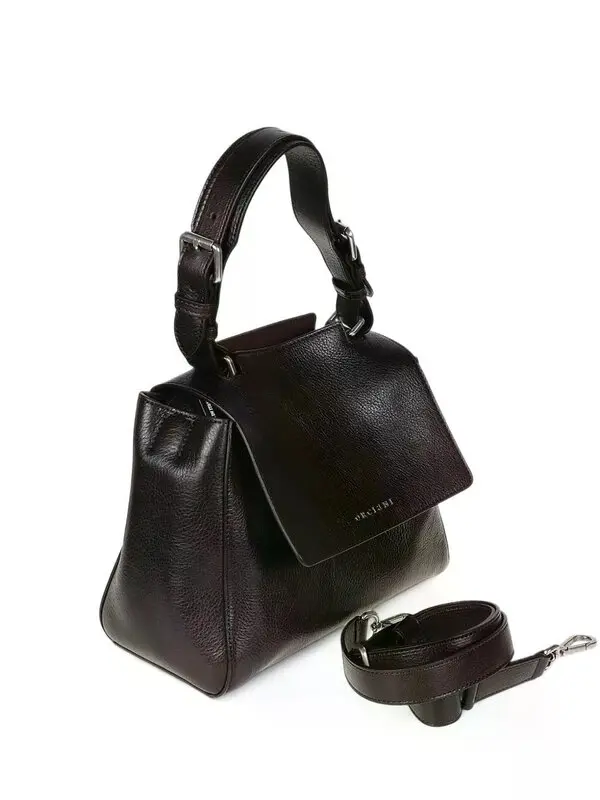 Orciani Small Sveva Lagoon Pebbled Leather Shoulder Bag