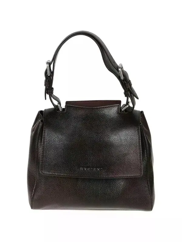 Orciani Small Sveva Lagoon Pebbled Leather Shoulder Bag