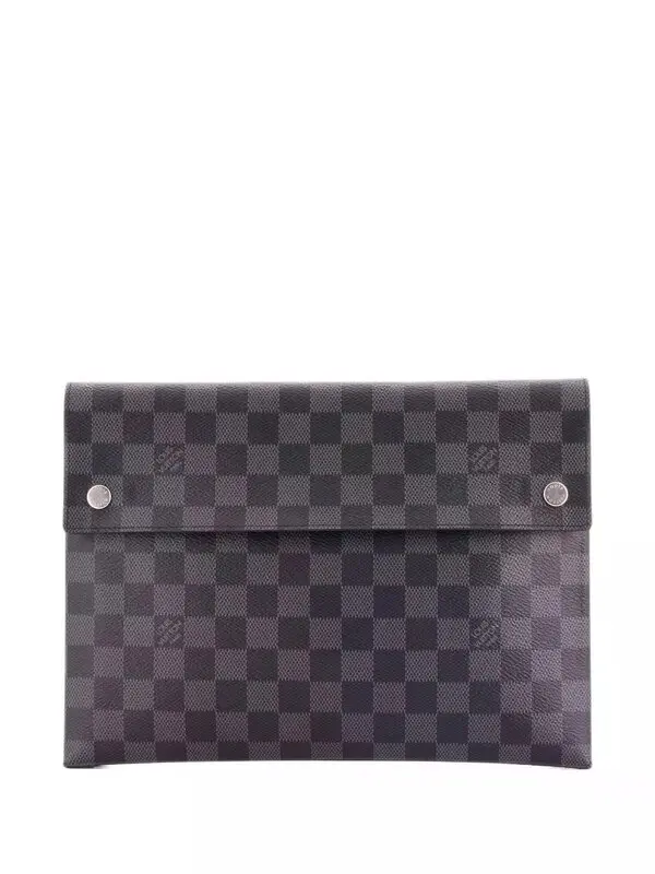 LOUIS VUITTON Pochette Alpha Triple Damier Graphite Clutch Bag