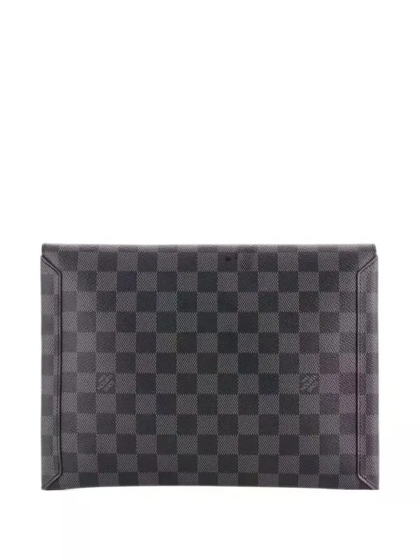 LOUIS VUITTON Pochette Alpha Triple Damier Graphite Clutch Bag