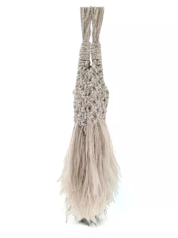 HIBOURAMA Vannifique Plumes Crystal-embellished Tote Bag