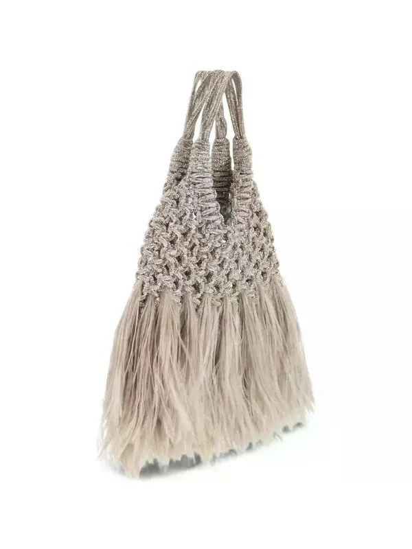 HIBOURAMA Vannifique Plumes Crystal-embellished Tote Bag
