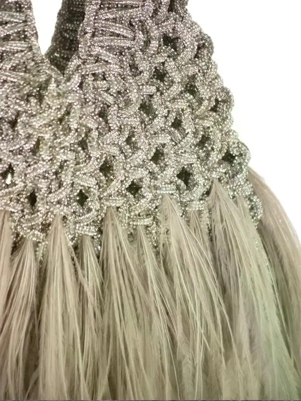 HIBOURAMA Vannifique Plumes Crystal-embellished Tote Bag