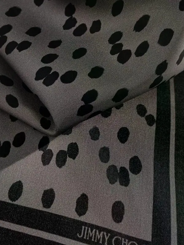 JIMMY CHOO Silk Patterned Scarf