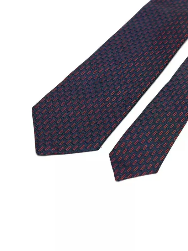 Kiton Geometric-pattern Silk Tie