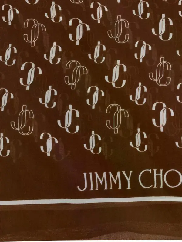 JIMMY CHOO Jc Monogram Silk Scarf
