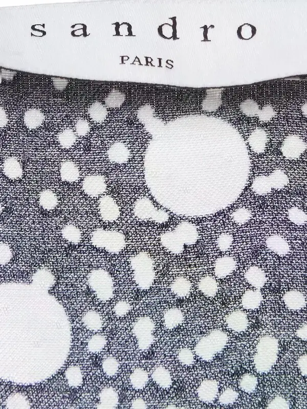 Sandro Polka-dot Ruffled Mini Dress