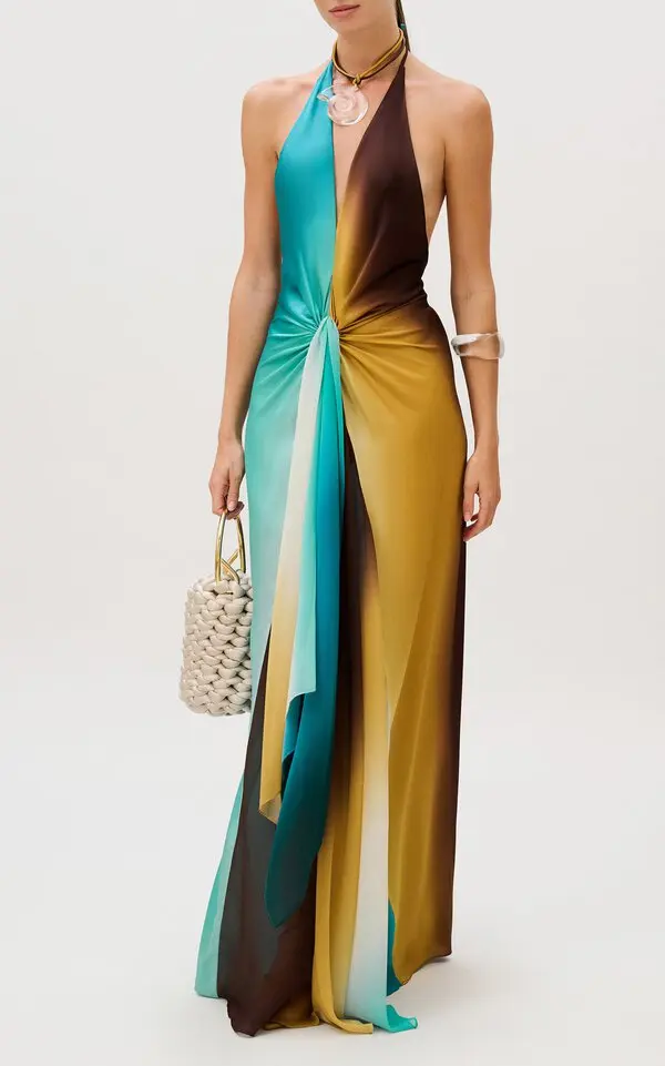 Silvia Tcherassi Dixon Silk-blend Maxi Dress