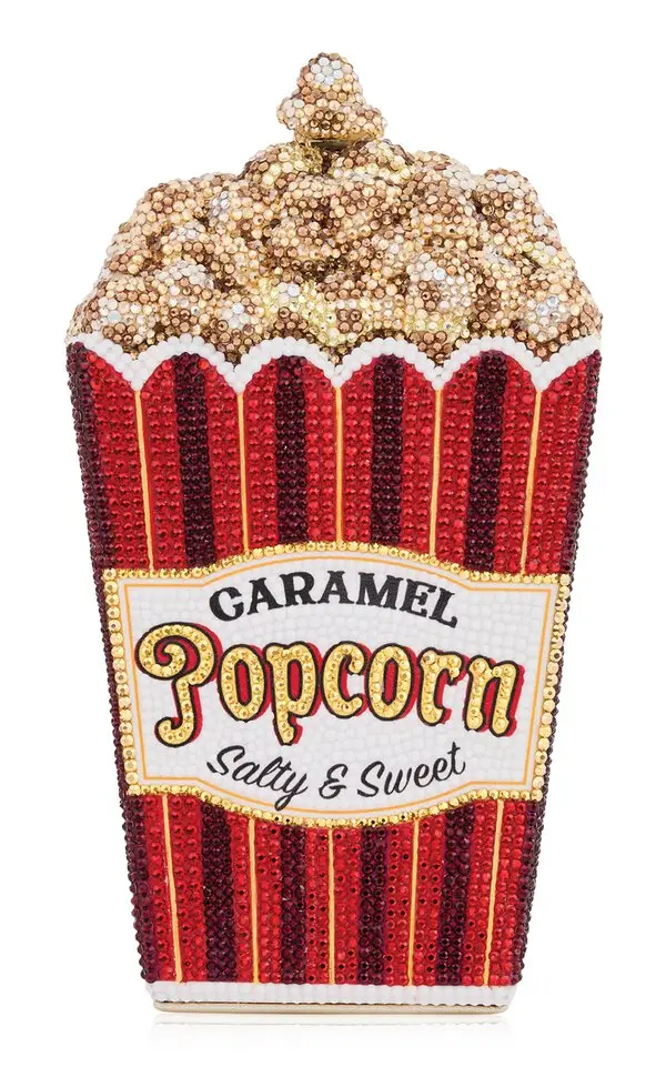 Judith Leiber Caramel Popcorn Clutch - Red