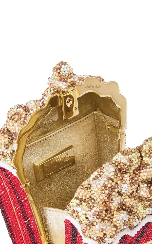 Judith Leiber Caramel Popcorn Clutch - Red