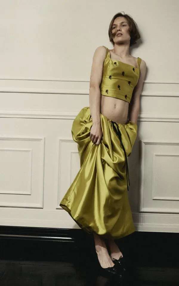 HARRIS TAPPER Exclusive Ophelia Wool-silk Maxi Skirt