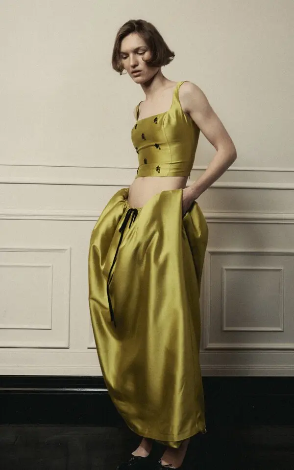 HARRIS TAPPER Exclusive Ophelia Wool-silk Maxi Skirt