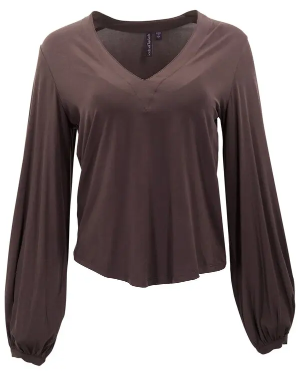 LORDS OF HARLECH Val Ie Lyocell Stretch V-neck Top