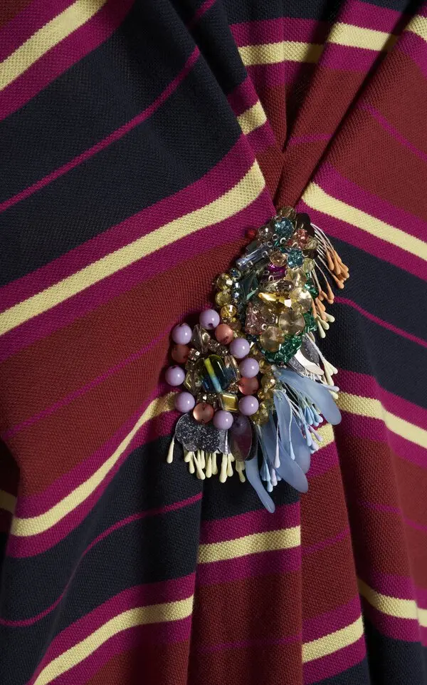 Dries Van Noten Helkas Embellished Cotton Mini Dress