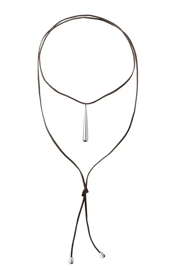 Éliou Gota Leather Sterling Wrap Necklace