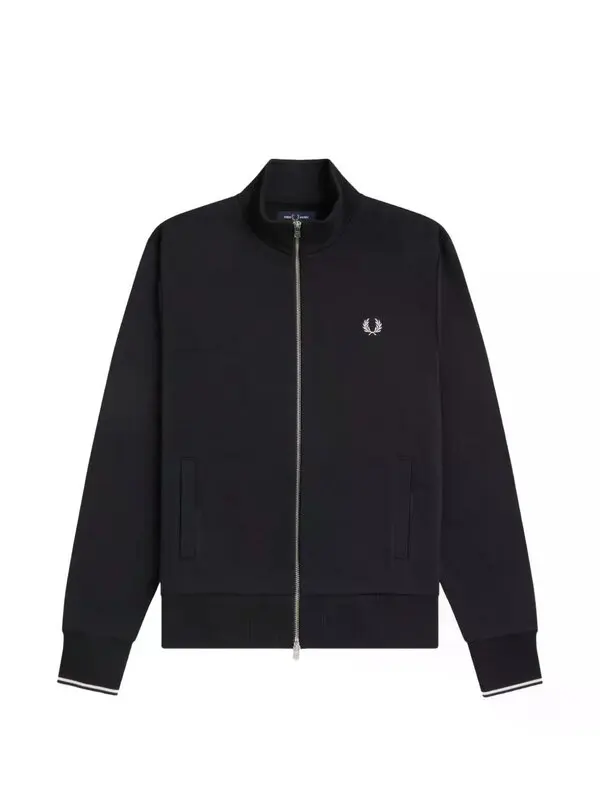Fred Perry Laurel Wreath Zip-up Sweatshirt - Black