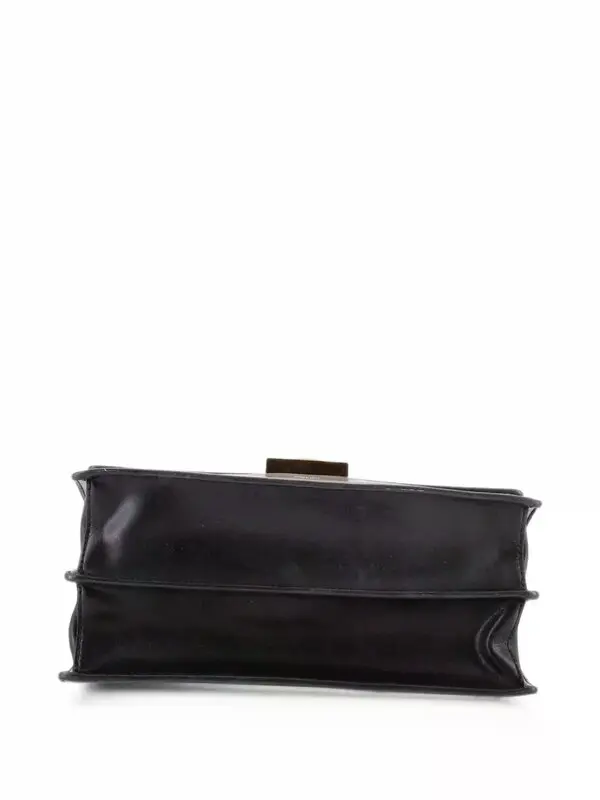 Fendi Kan U Zucca Embossed Leather Medium Shoulder Bag