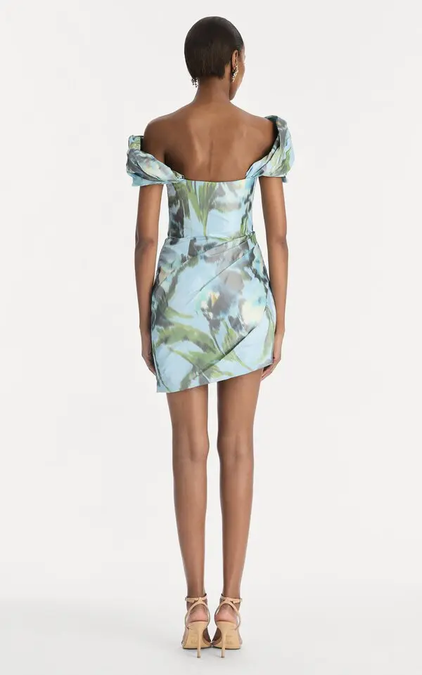 Oscar De La Renta Off-the-shoulder Silk Mini Dress
