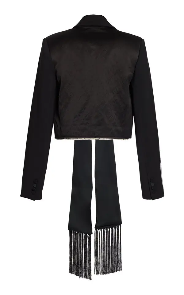 Erdem Cropped Tail Grain De Poudre Jacket