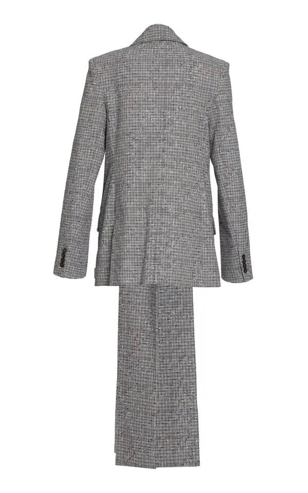 Erdem Scarf-detailed Donegal Check Jacket