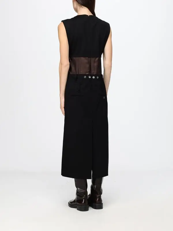 Marni Sleeveless Virgin Wool Midi Sheath Dress With Crew Neck